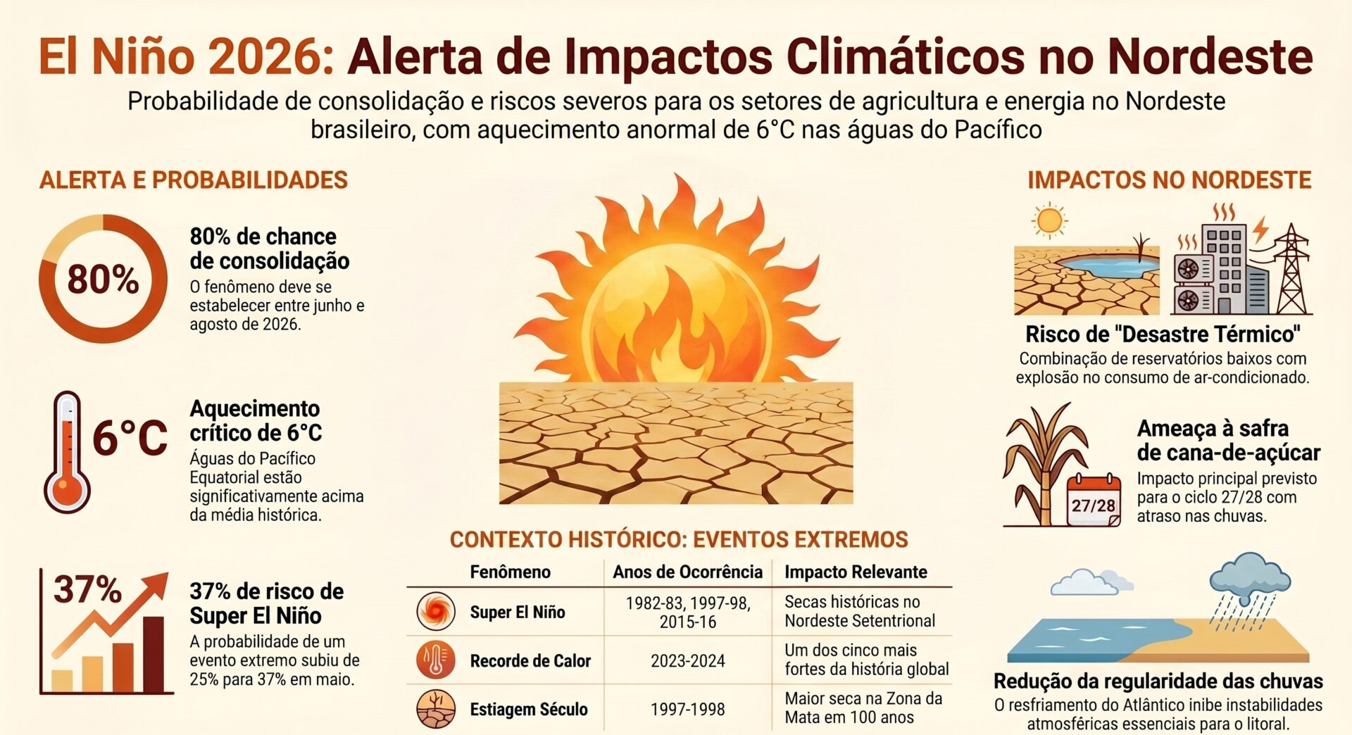 O El Niño vem com força: qual será o efeito dele no Nordeste?